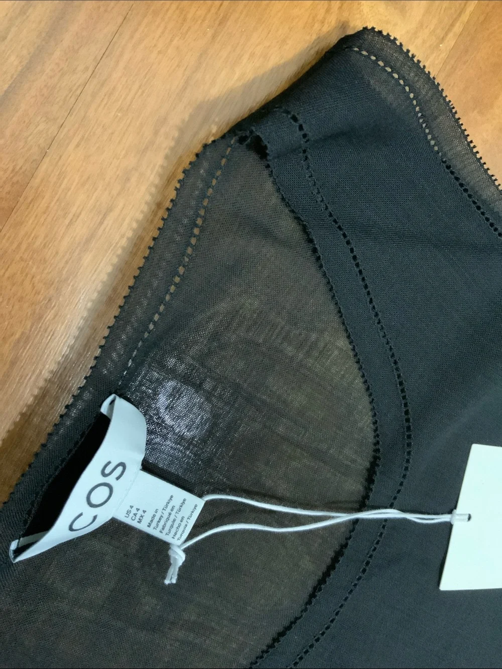 COS | Tops | Cos Semisheer Layered Wool Top Size 4 Black | Poshmark